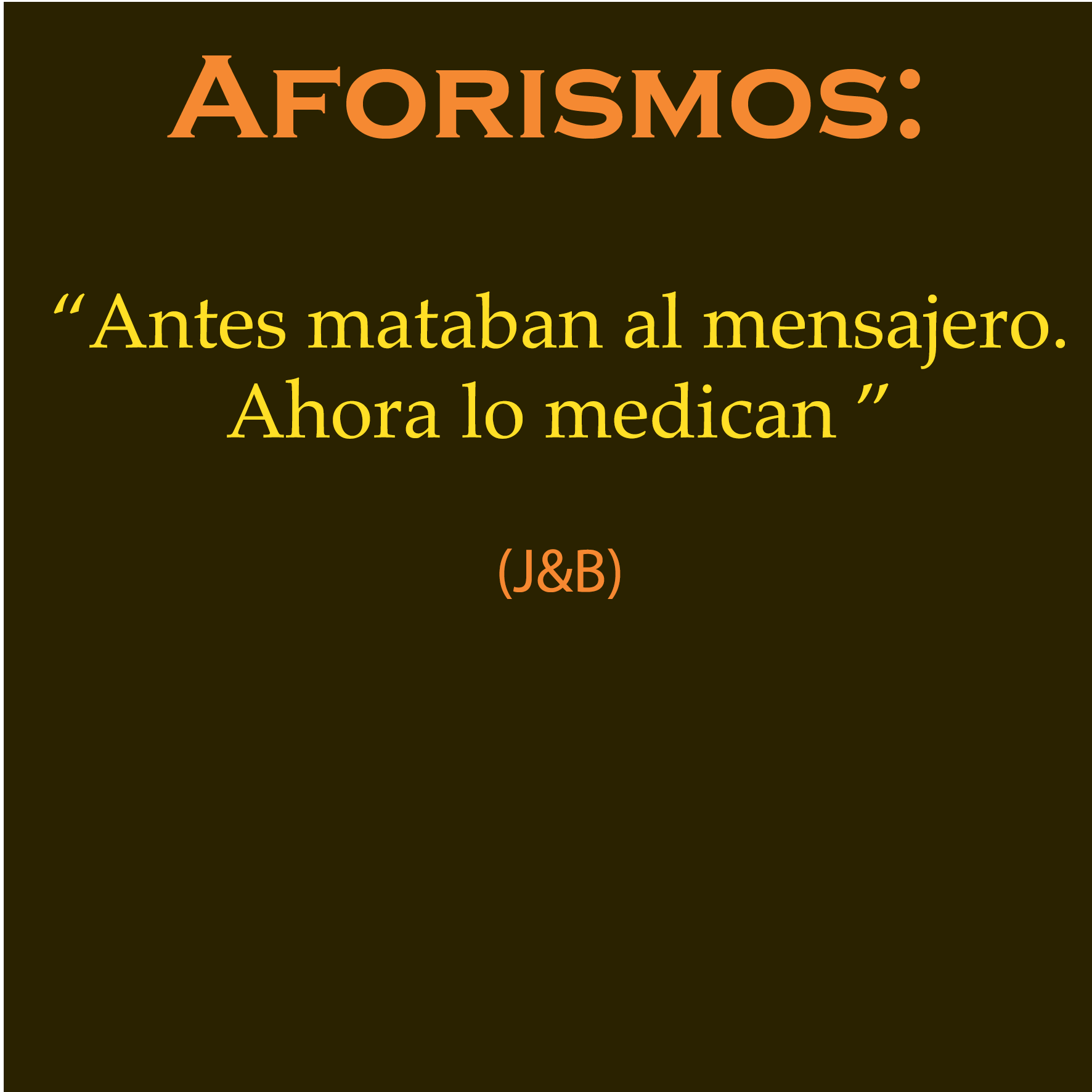 Aforismos | Anotaciones de Javier Barraycoa